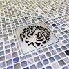 Square Shower Drain Cover, Octopus Design, EBBE Replacement