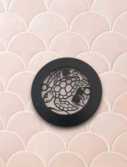 4.25 Inch Round Shower Drain Cover with Sea Turtle