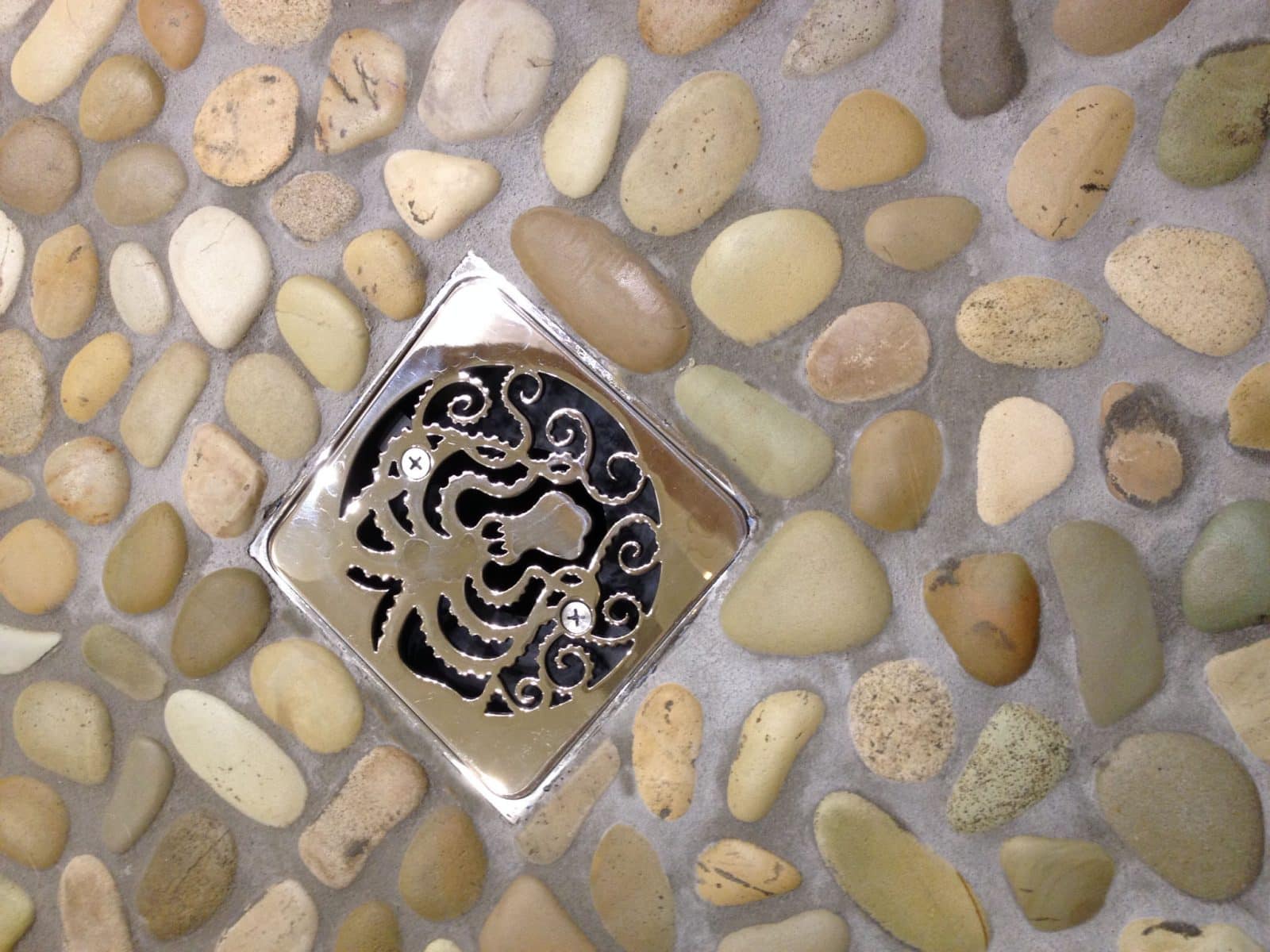 Square Shower Drain Cover, Made To Fit Kohler, Octopus Design