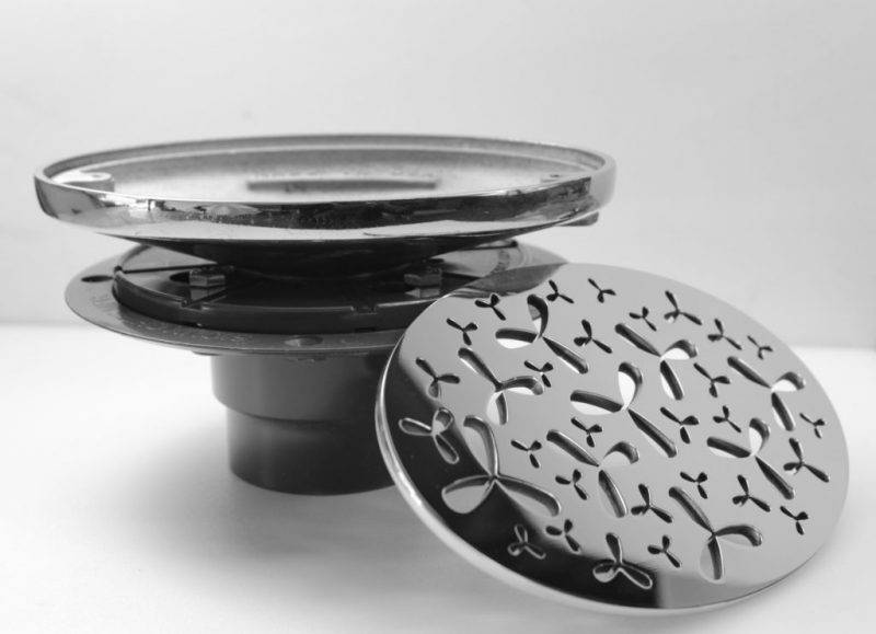 Oval Shower Drain Kit | Nature Lerna Flowers by Designer Drains