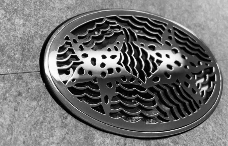Shower Drain Kit | Oval Starfish Grate | Designer Drains
