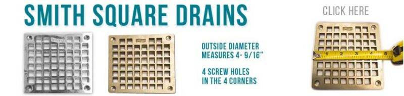 Square Shower Drain, Oceanus Starfish, Made to Fit JR Smith
