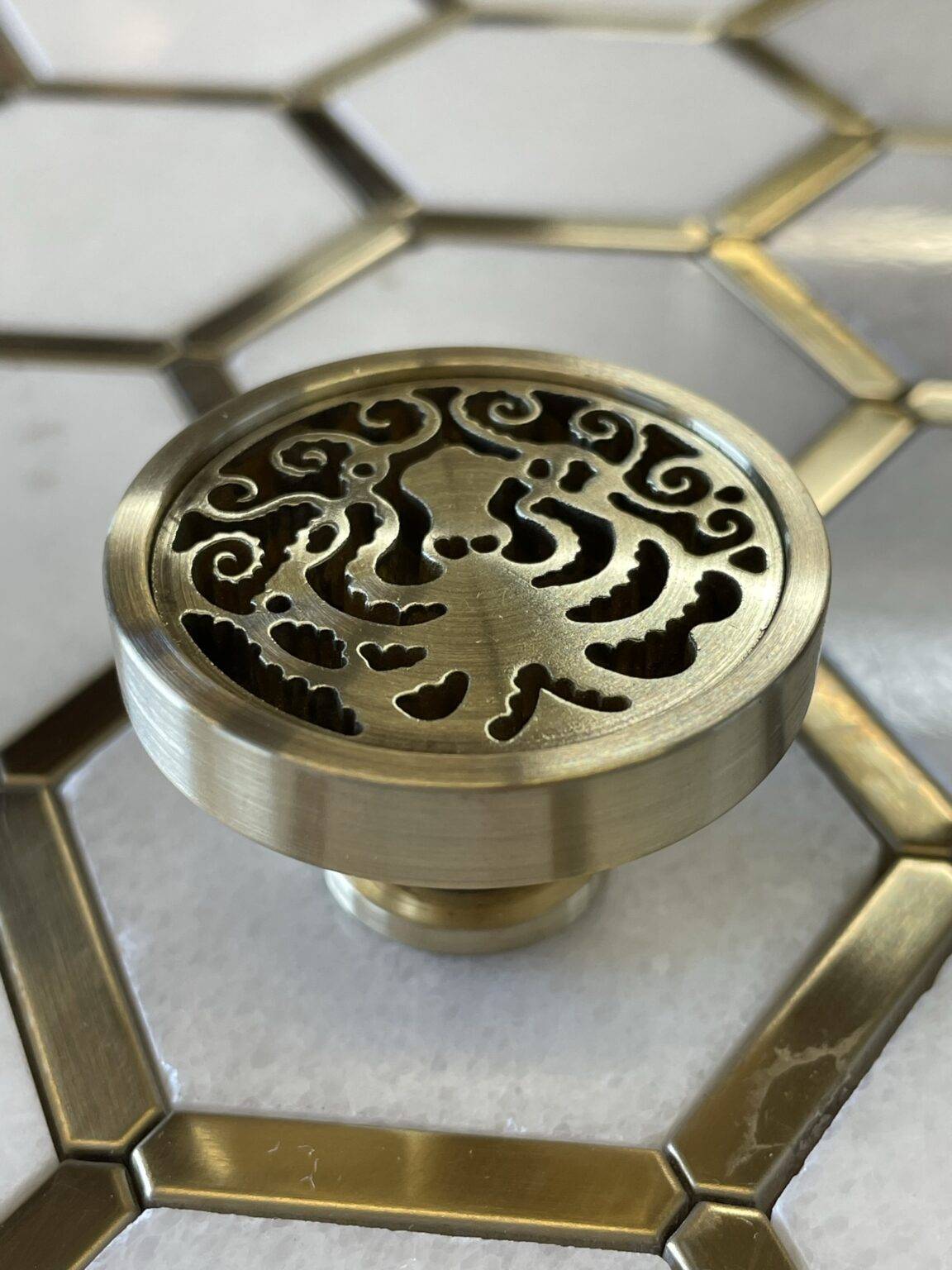 Octopus Knob, Brass Cabinet Hardware