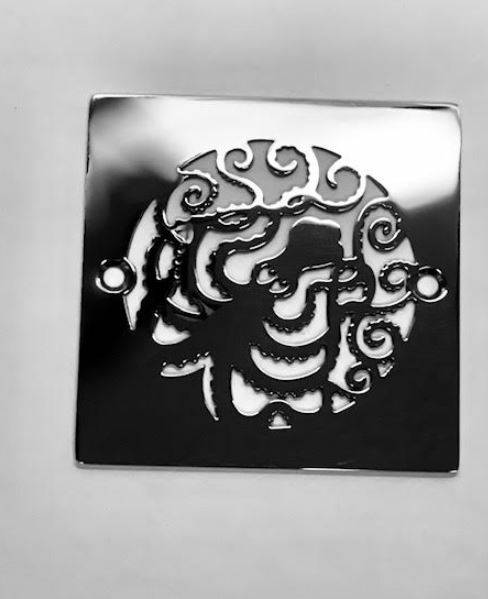 Square Shower Drain, Replacement for Oatey, Octopus Design